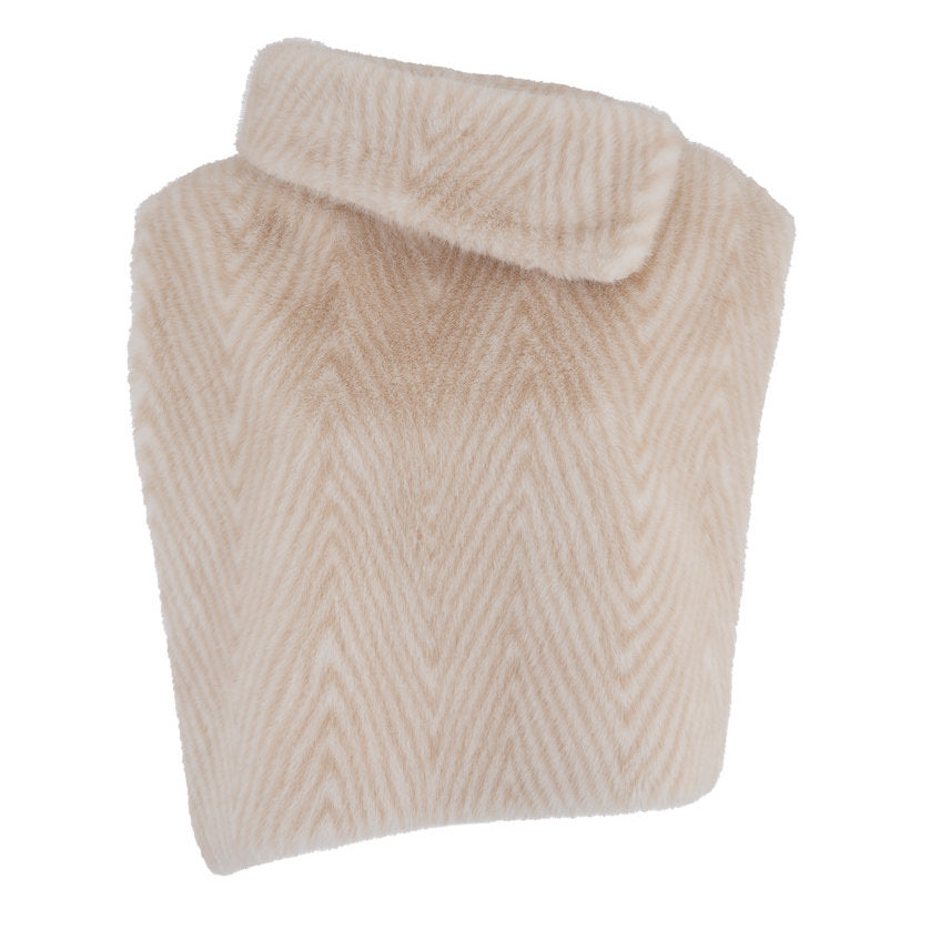 Alex Max Faux Fur Neckwarmer Panna Herringbone