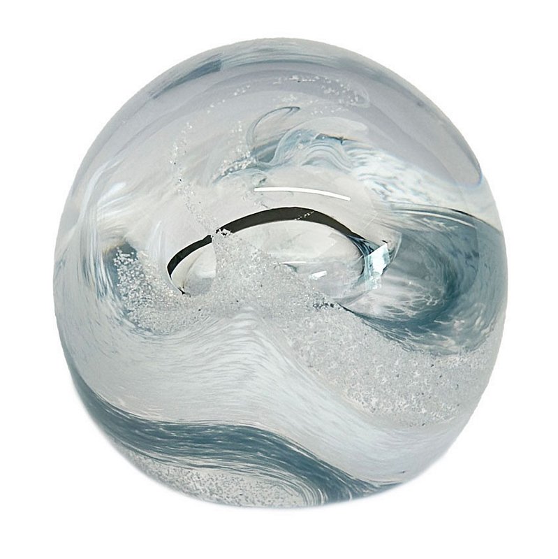 Caithness Glass Mooncrystal Silver Paperweight U25021