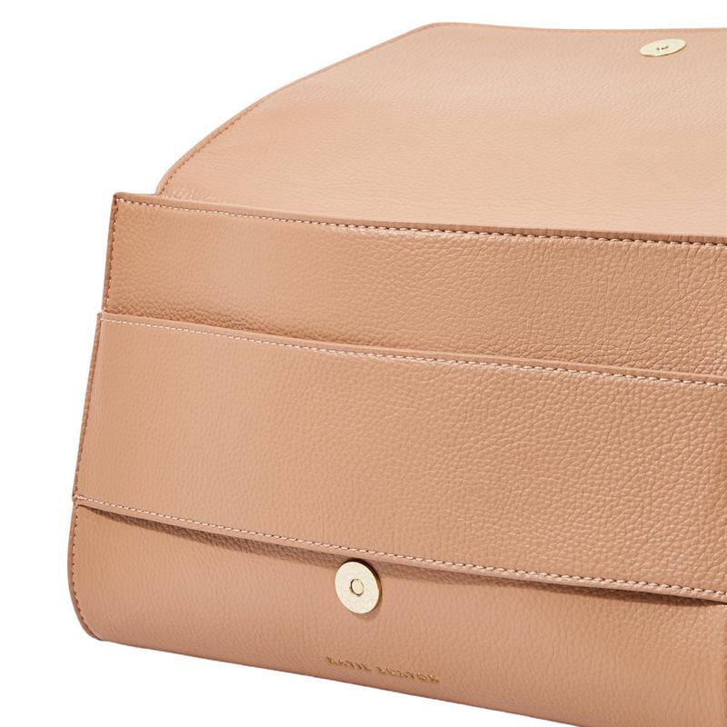 Katie Loxton Lila Clutch in Blush Taupe Vegan Leather