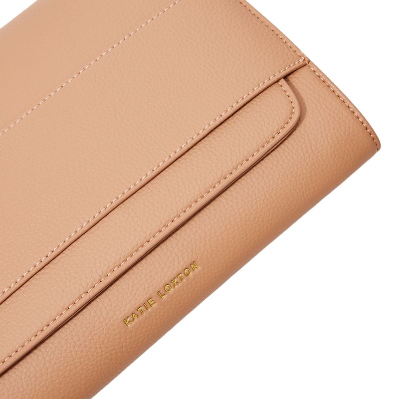 Katie Loxton Lila Clutch in Blush Taupe Vegan Leather