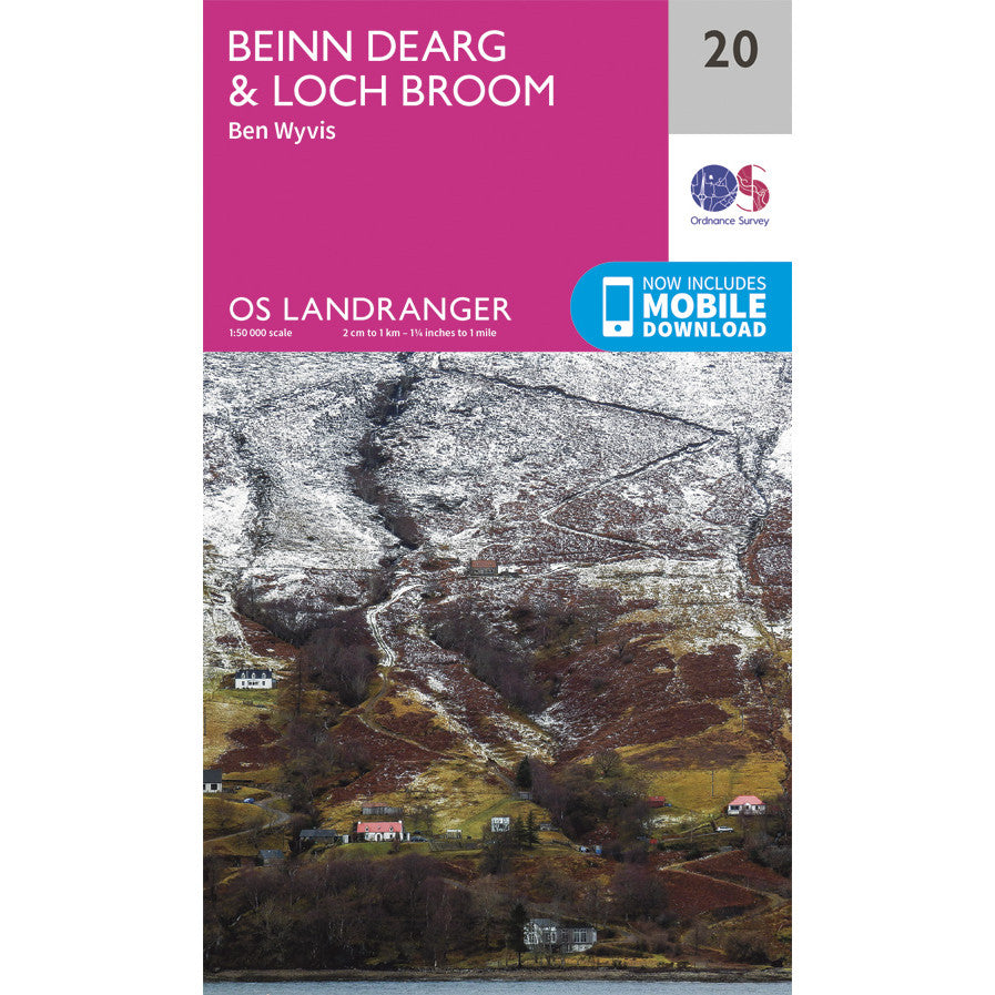 OS Landranger Map 20 - Beinn Dearg & Loch Broom
